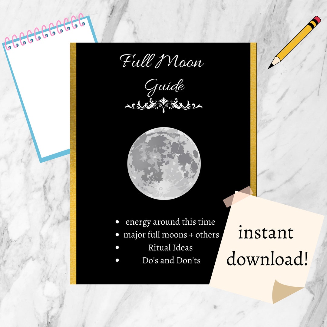 Full Moon Guide | Full Moon Cheat Sheet | Instant Download | Grimoire ...