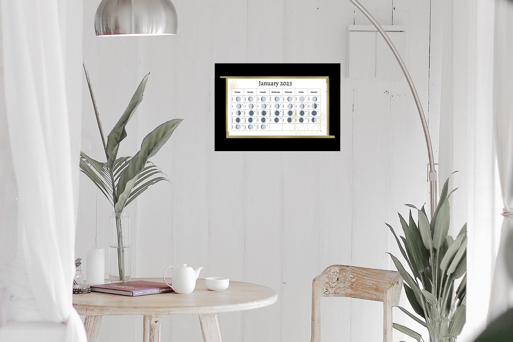 Lunar Calendar 2023! Printable Zodiac Calendar! Downloadable Moon ...