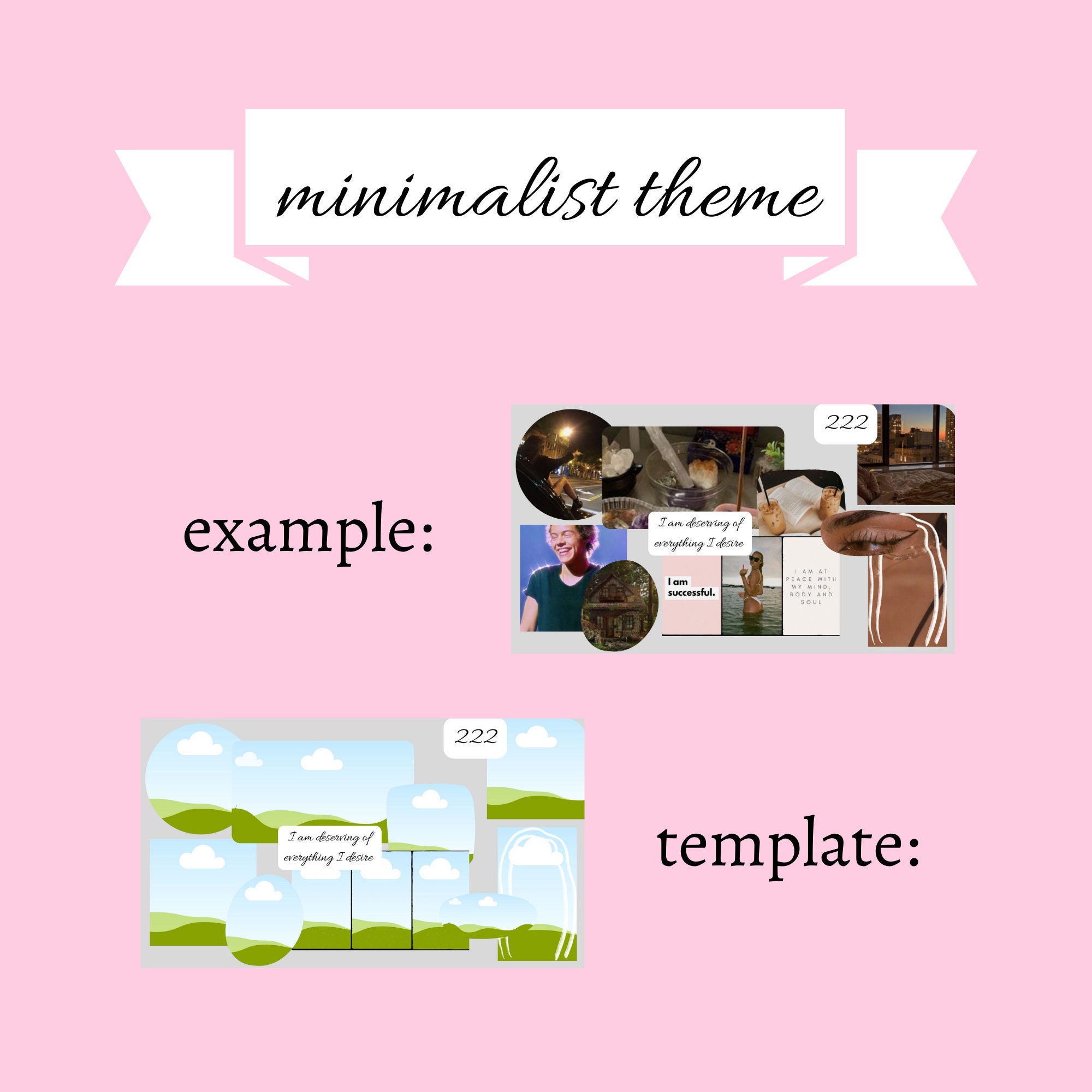 Vision Board Kits! This Dream Board Template Will Help You With Goals ...