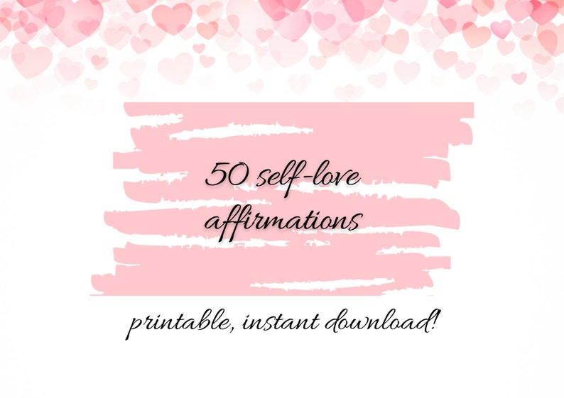 50 Self Love Affirmation Cards Printable Cards for Manifesting With the ...