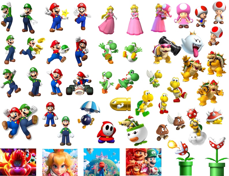 SUPER MARIO BROS +60 Hd Images Frames Background Elements and More ...
