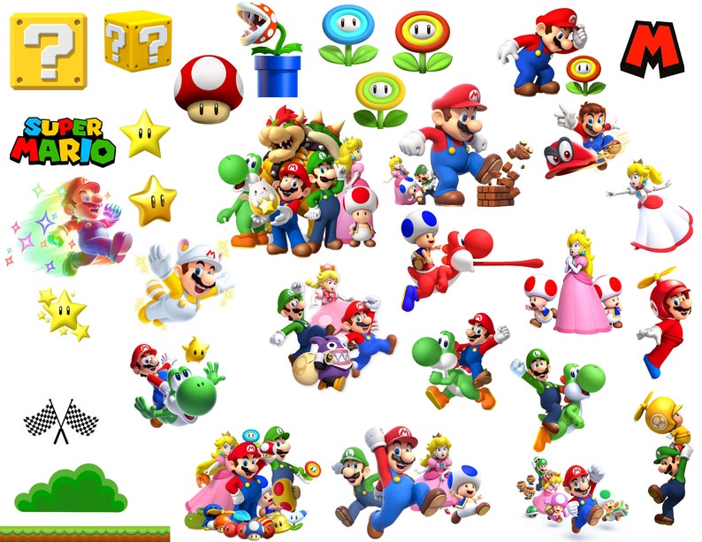 SUPER MARIO BROS +60 Hd Images Frames Background Elements and More ...