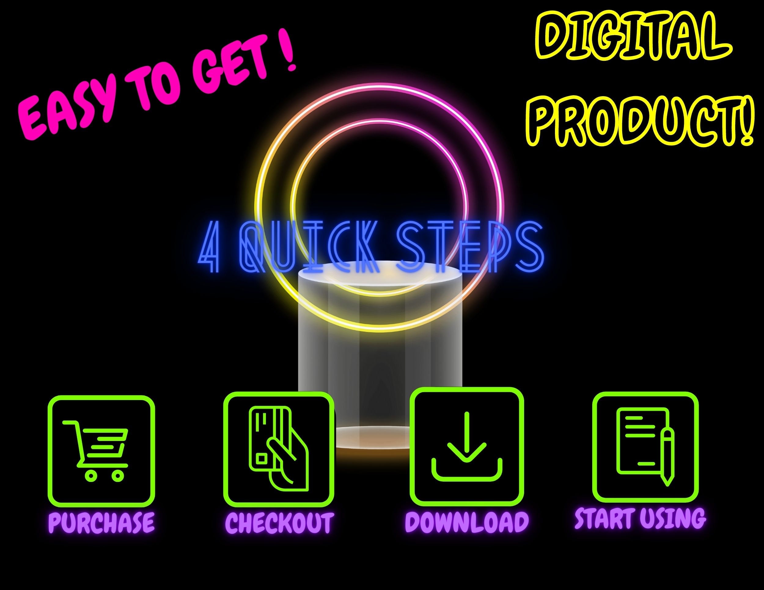 RAINBOW NEON 100 Hd Images Frames Background Decorative Element Bundle ...