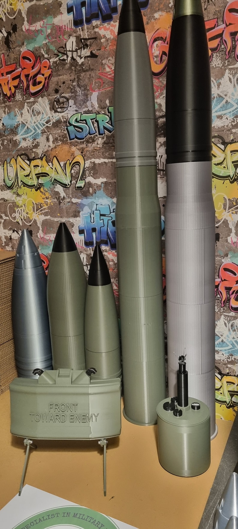 88mm Flak Shell Round and Casing Replica 3d Printed Reenactment Cosplay ...