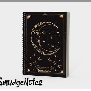 Sun and Moon Spiral Left-handed Notebook - Gift Idea - Personal Journal ...
