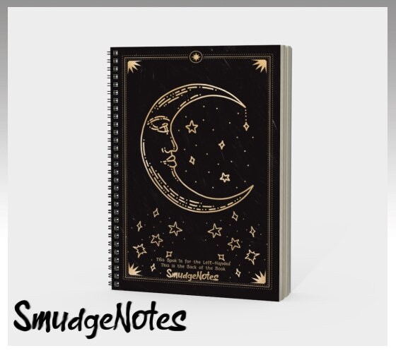 Sun and Moon Spiral Left-handed Notebook - Gift Idea - Personal Journal ...