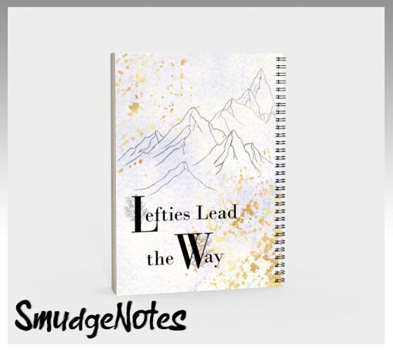 Lefties Lead the Way Spiral Left-handed Notebook - Gift Idea - Personal ...