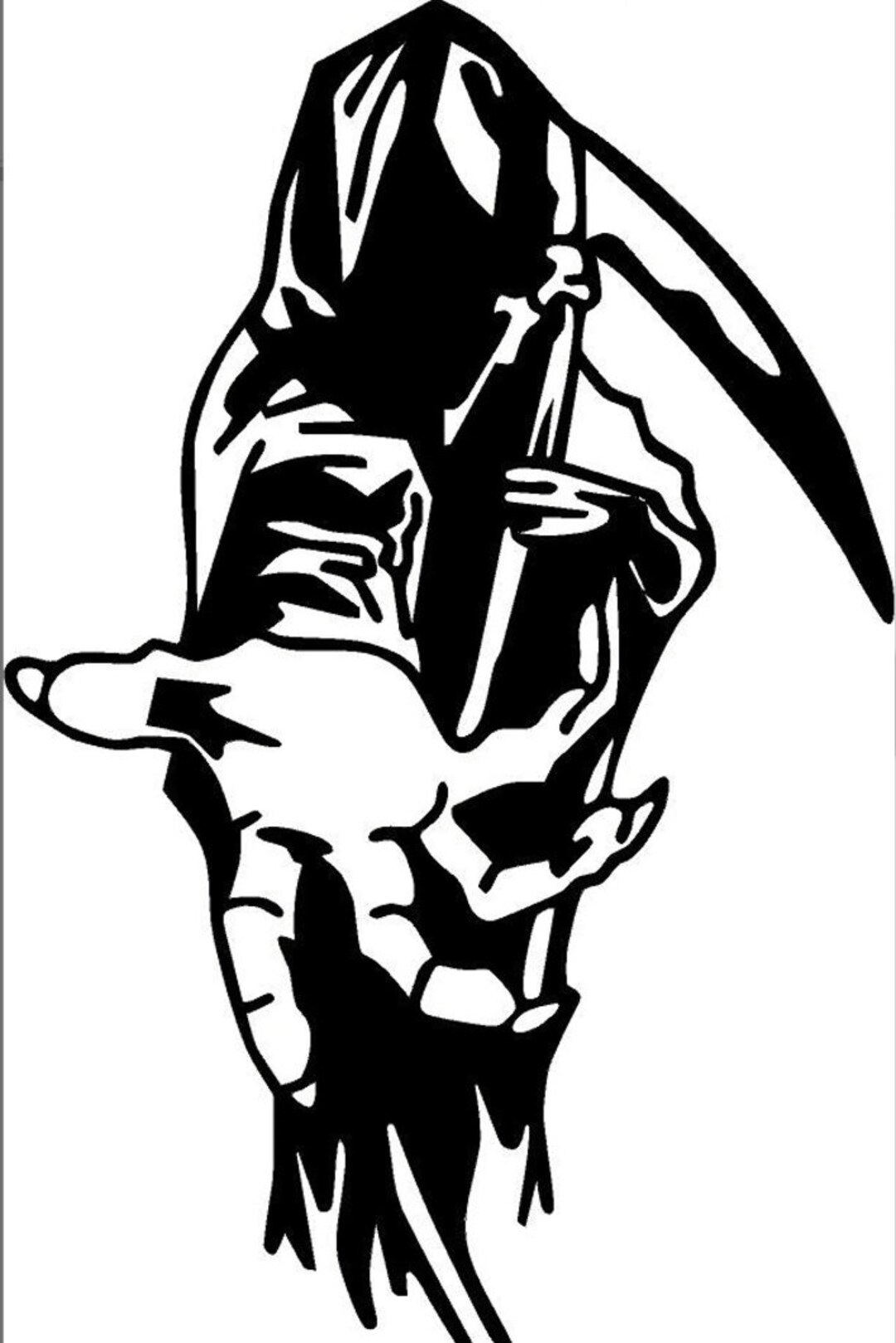 Grim Reeper Death Vinyl Window Decal Scary Movie Horror - Etsy