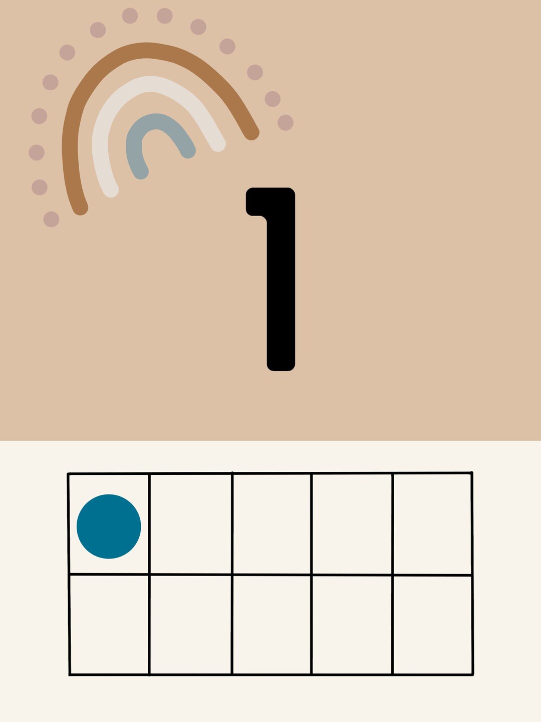 Boho Rainbow Number Posters for Classroom- Digital Download - Etsy