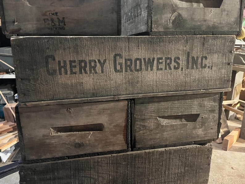 Vintage Wood Cherry Lugs, Crates From Northern Michigan - Farm ...