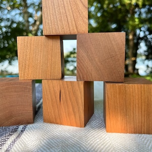 Handmade Wood Cube, Block, Minimalist Decor 2" - Etsy