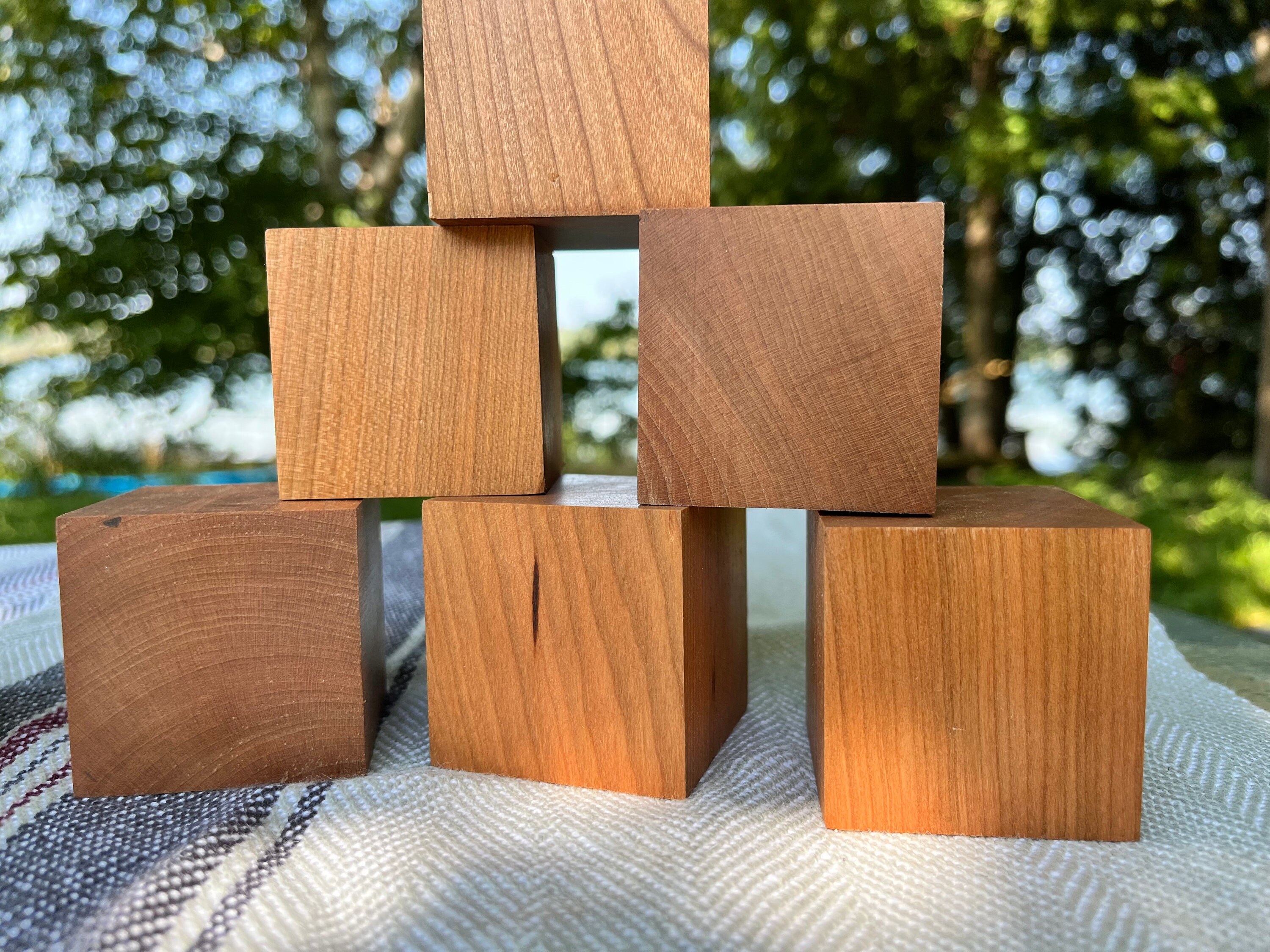 Handmade Wood Cube, Block, Minimalist Decor 2" - Etsy