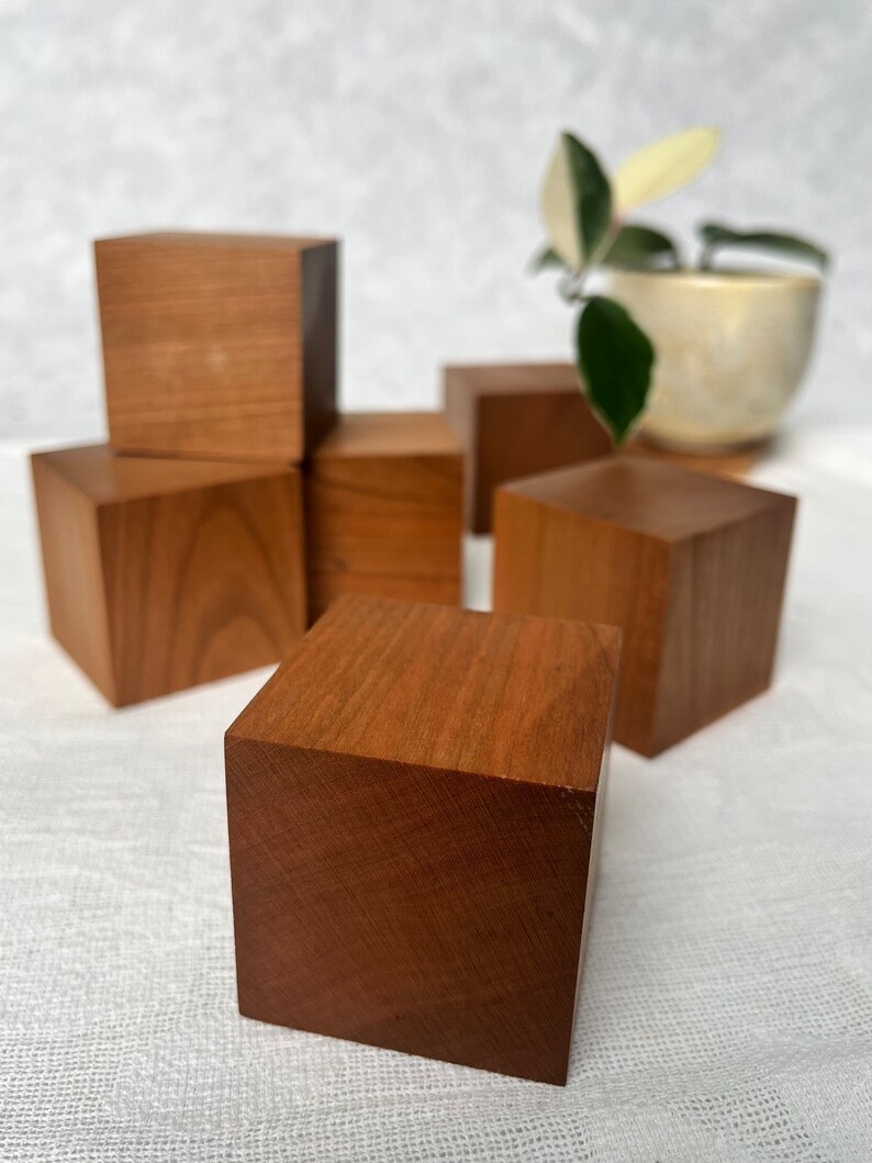 Handmade Wood Cube, Block, Minimalist Decor 2" - Etsy