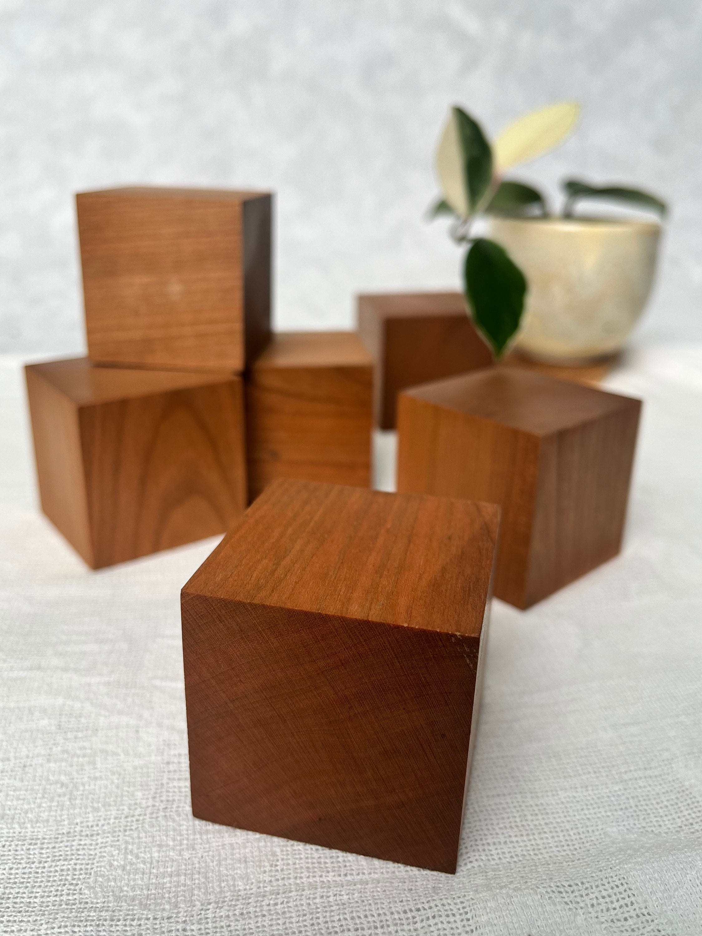 Handmade Wood Cube, Block, Minimalist Decor 2" - Etsy