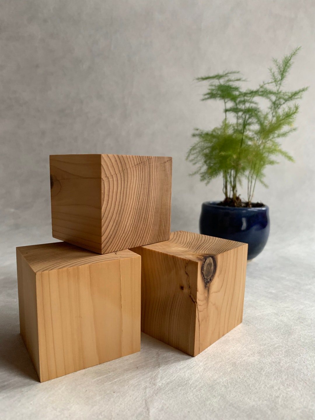 Handmade Wood Cube, Block, Minimalist Decor, Cedar Wood - Etsy