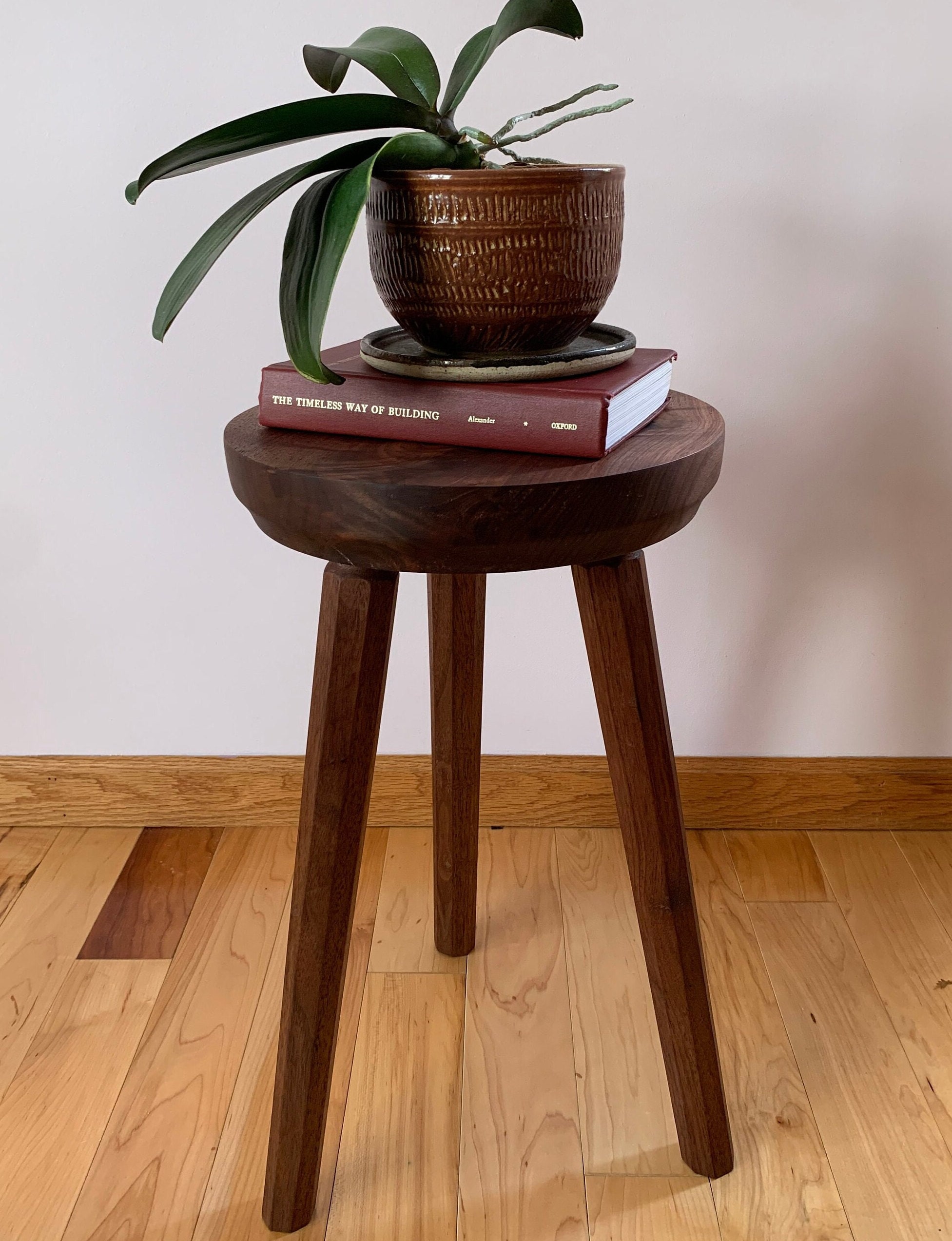 Walnut Handmade Milking Stool - Etsy