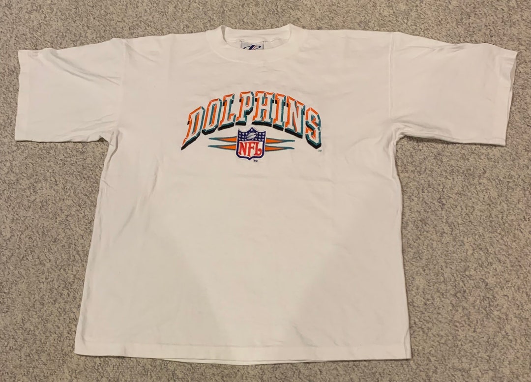 Miami Dolphins Vintage 90s Logo Athletic T-shirt Size Adult - Etsy