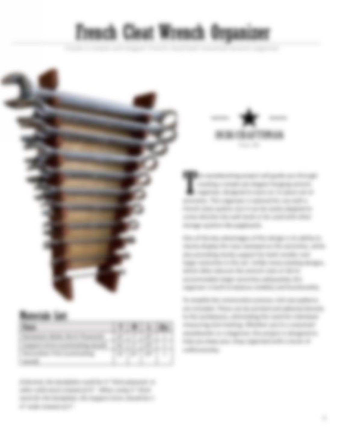 French Cleat Wrench Organizer Plans - Etsy