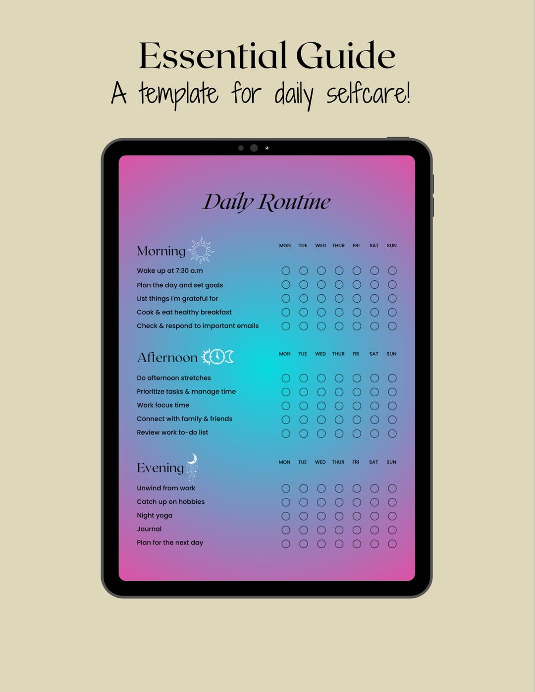 Printable Daily Routine Planner, Instant Download, Daily Routine ...