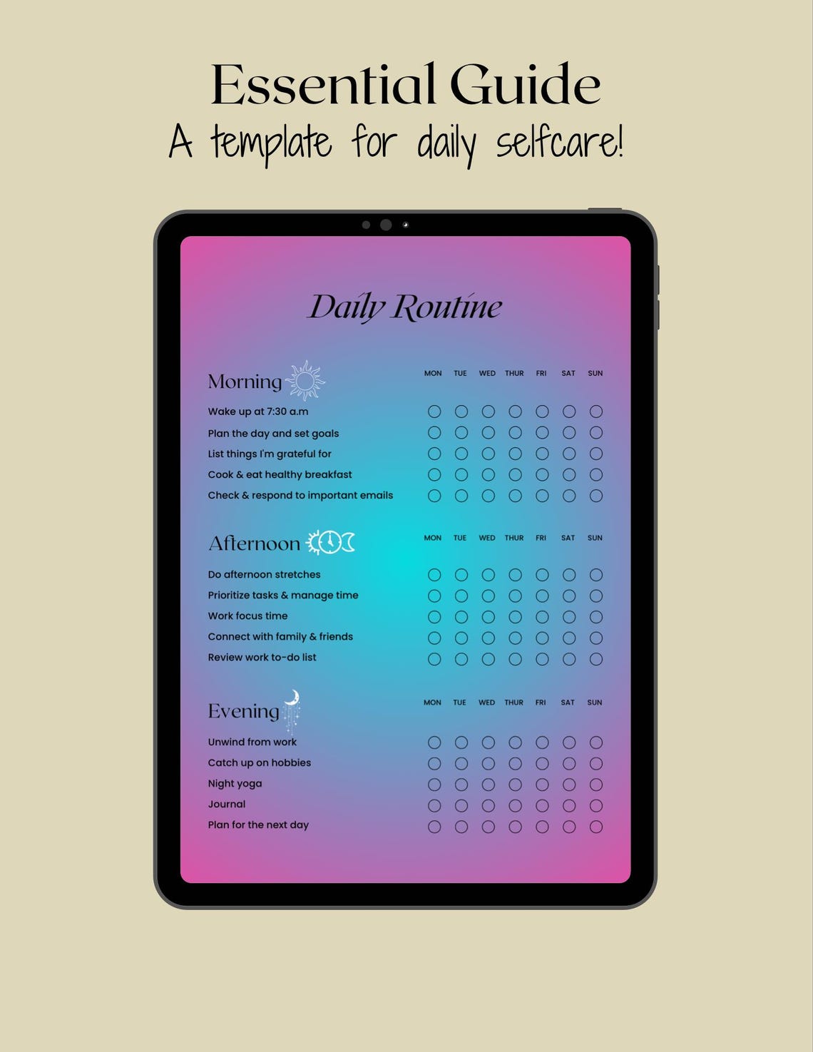 Printable Daily Routine Planner, Instant Download, Daily Routine ...