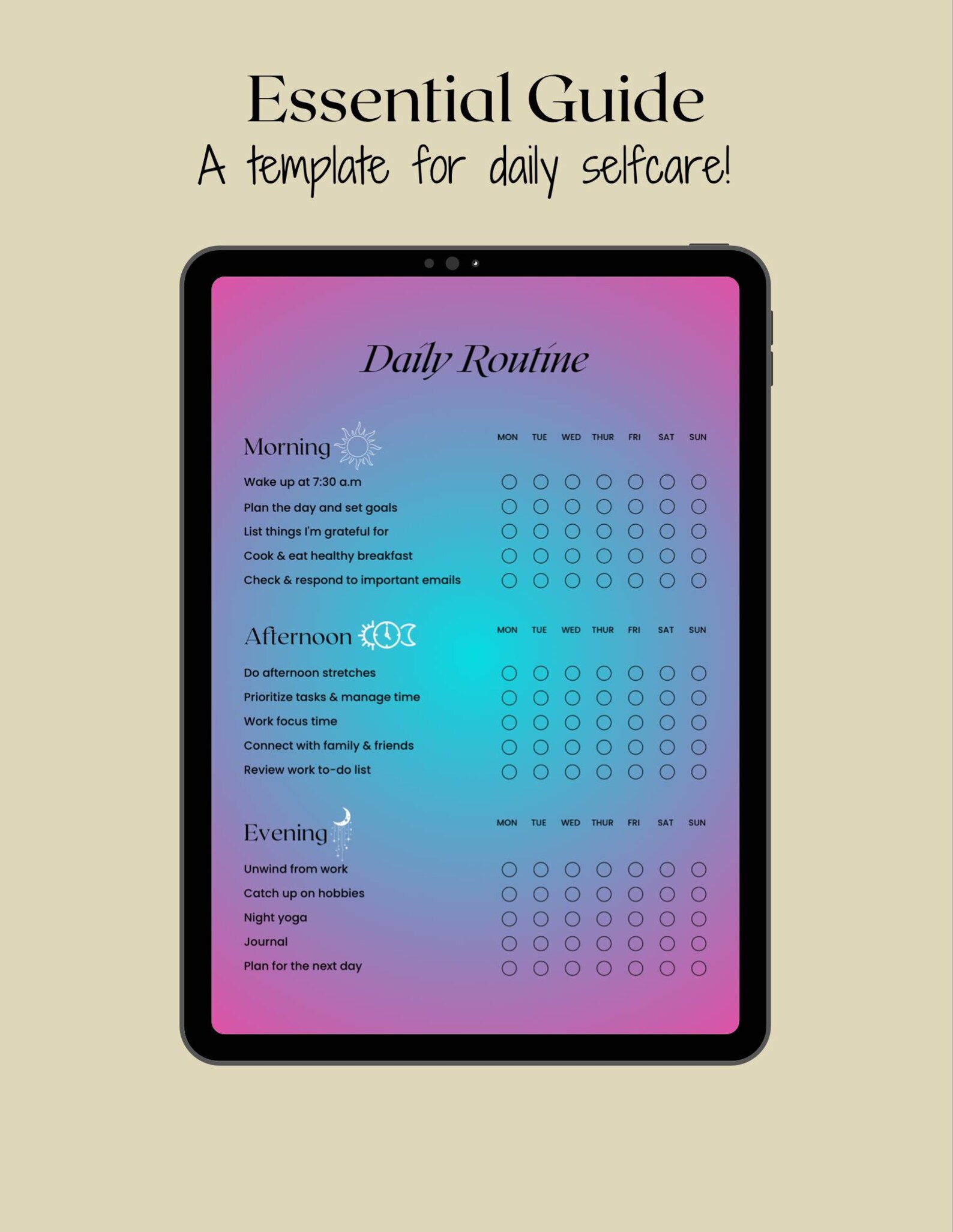 Printable Daily Routine Planner, Instant Download, Daily Routine ...