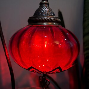 Red Turkish Table Lamp: Swan Neck Mosaic Desk Light - Etsy