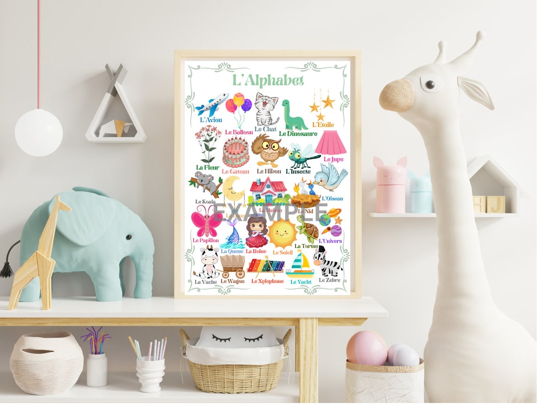 French Alphabet Poster for Children/ Nurserys Digital Download - Etsy