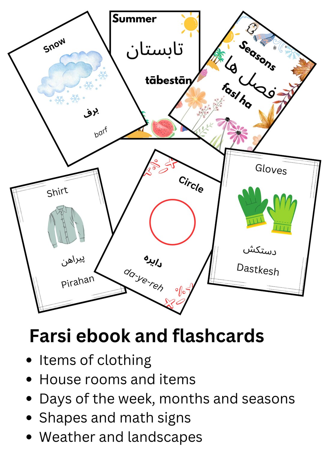 Farsi Basics Bundle 3: Essential Farsi Flashcards & Ebooks Combo ...