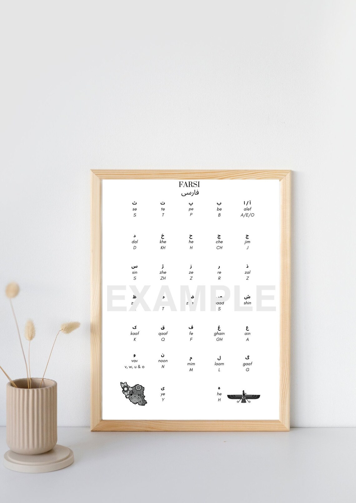 Digital Farsi Downloadable and Printable Alphabet (alefba) Poster for ...
