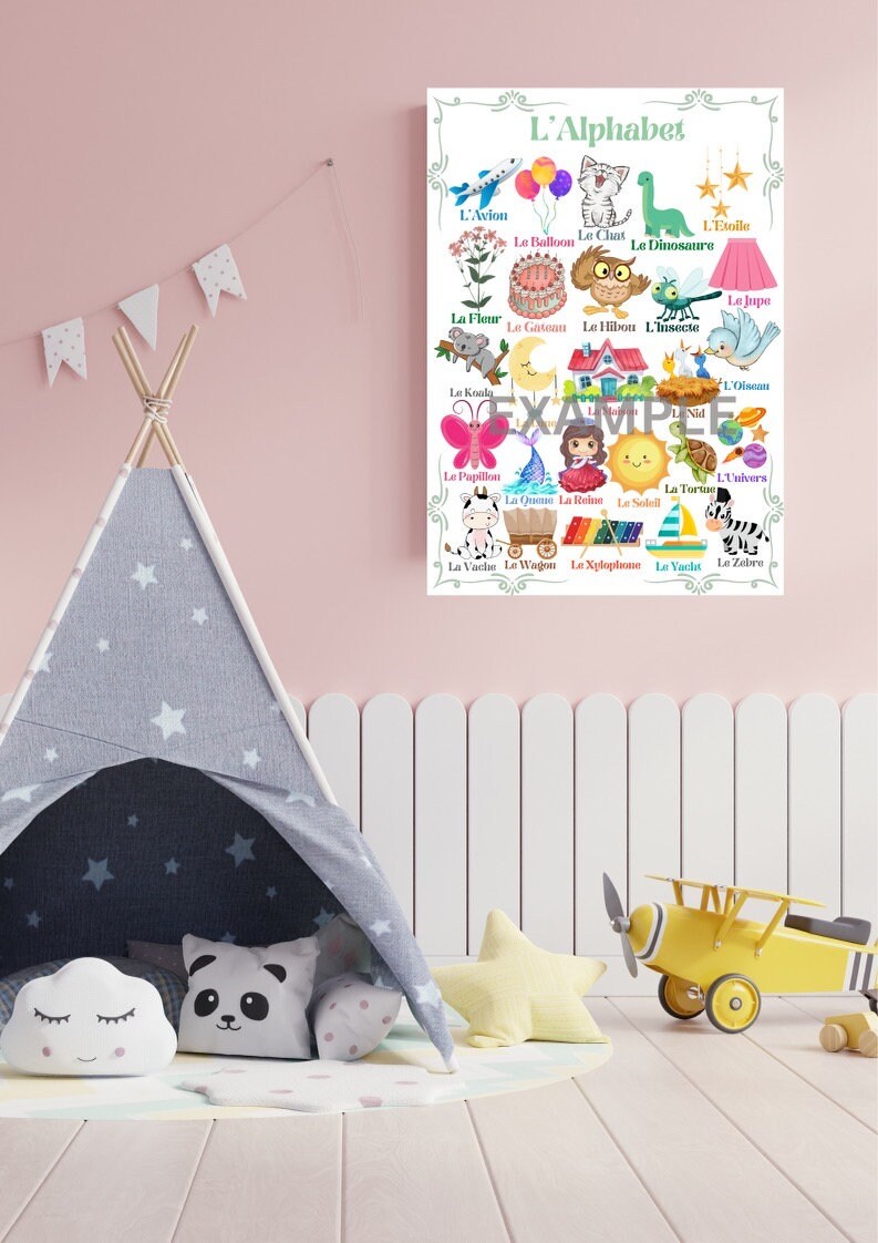 French Alphabet Poster for Children/ Nurserys Digital Download - Etsy