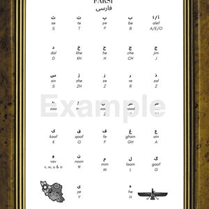 Digital Farsi Downloadable and Printable Alphabet (alefba) Poster for ...