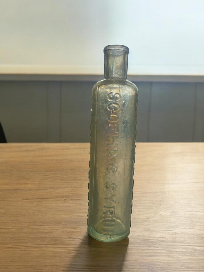 Antique Mrs. Winslow's Soothing Syrup Bottle, Antique Apothecary ...