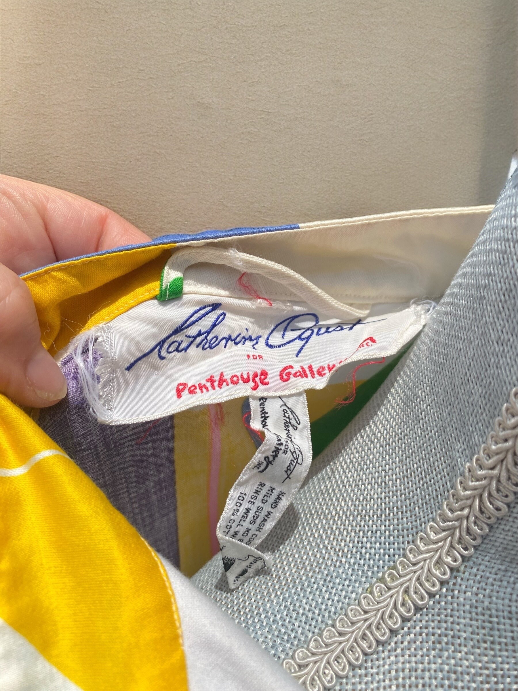 1980's Catherine Ogust Forever Dress for Penthouse Gallery, Abstract ...