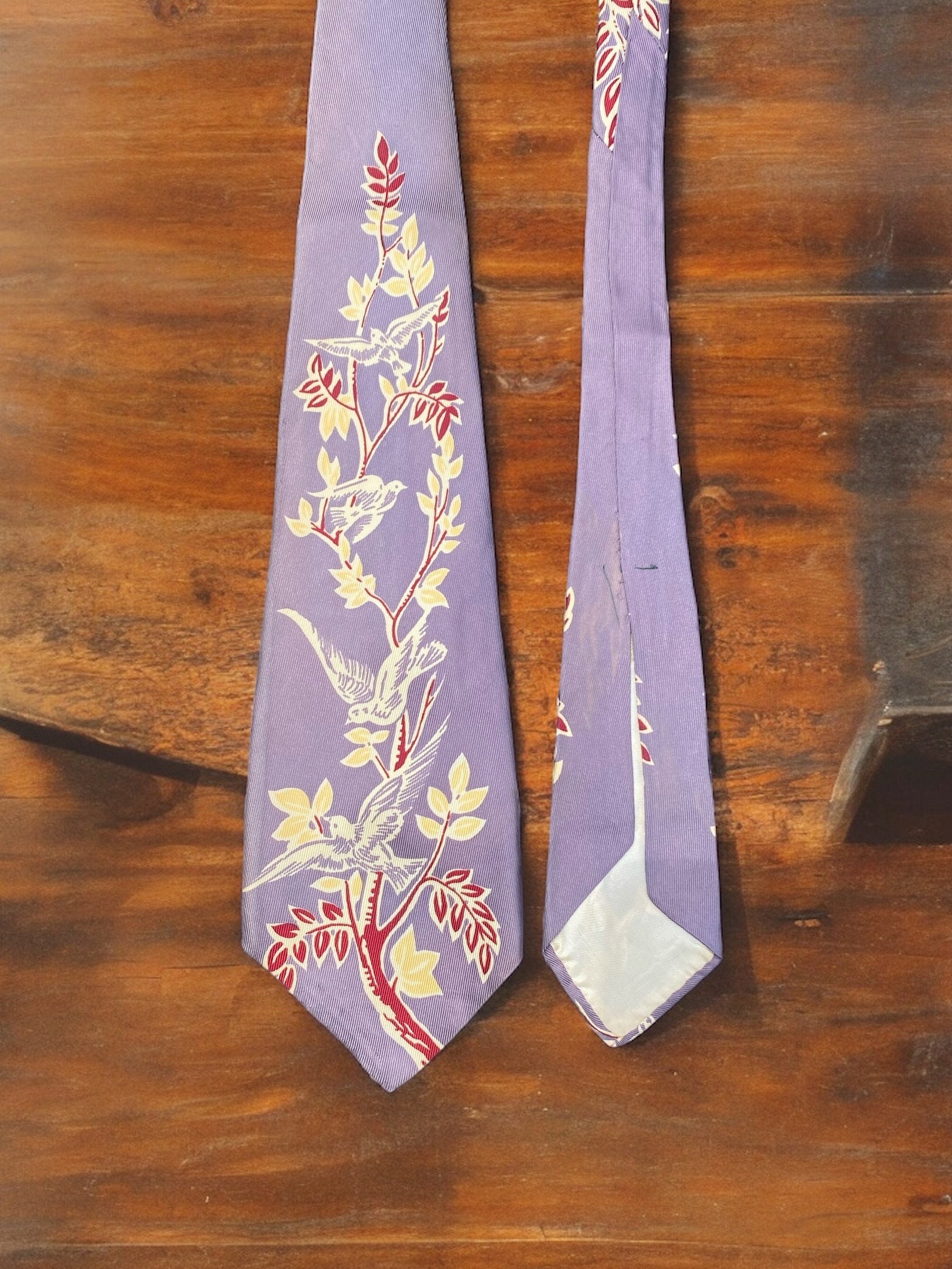 Vintage 1940s Wide Necktie, Swing 40s Necktie, Rockabilly Necktie, 48 X ...