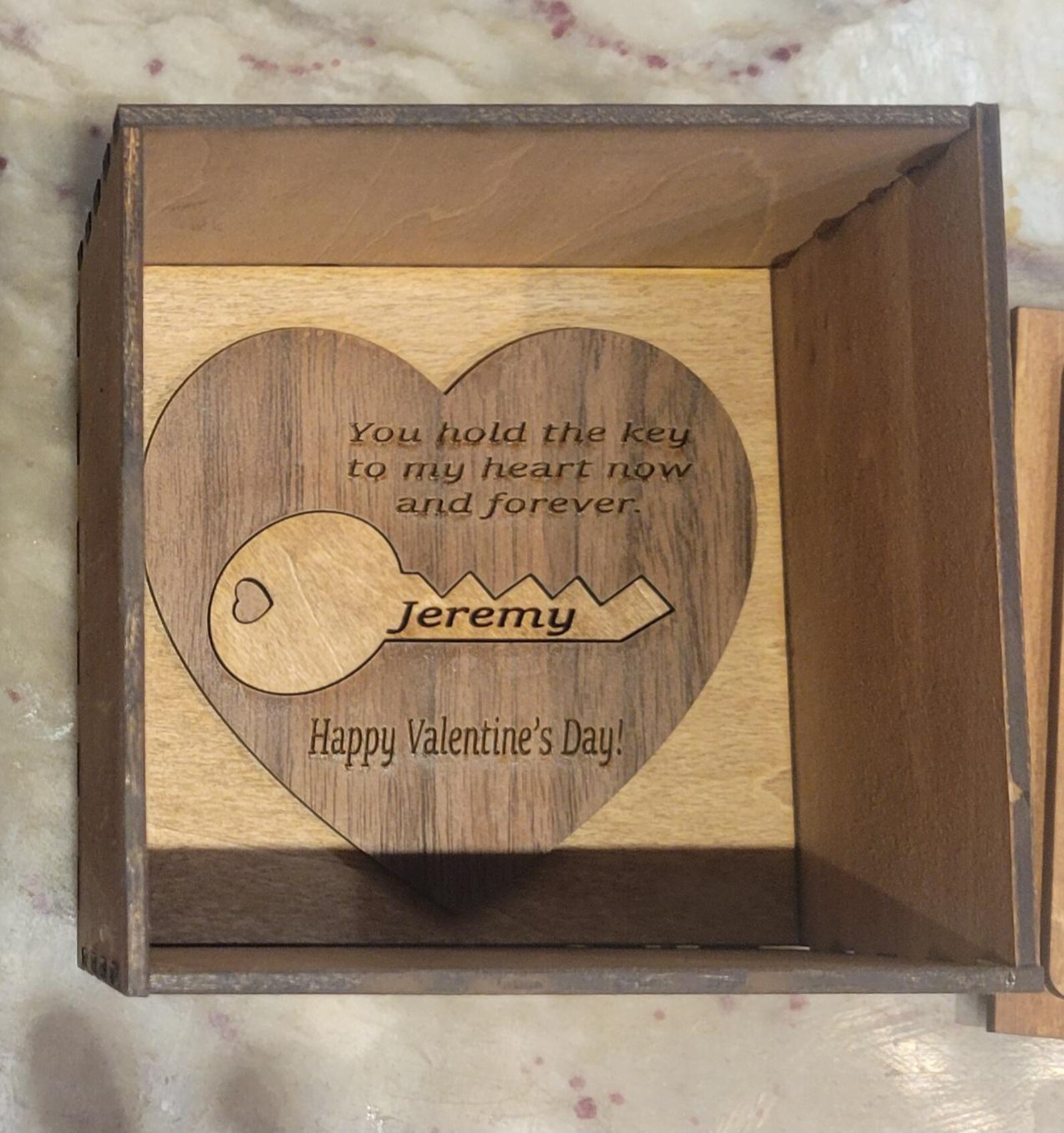 Wooden Personalized Valentine's Gift Box for Husband or Wife or Couple ...