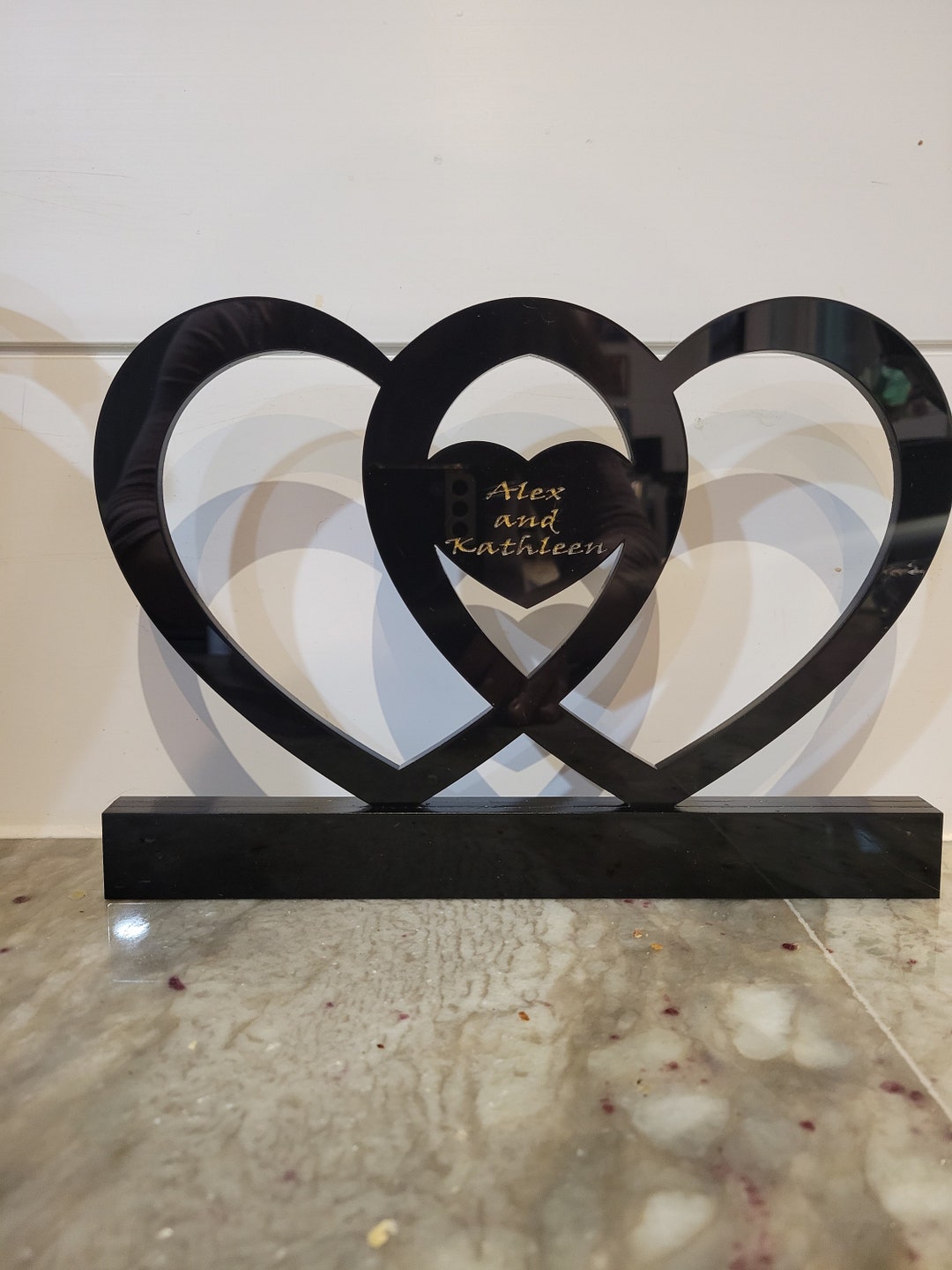 Black Acrylic Heart Shelf Decor - Etsy