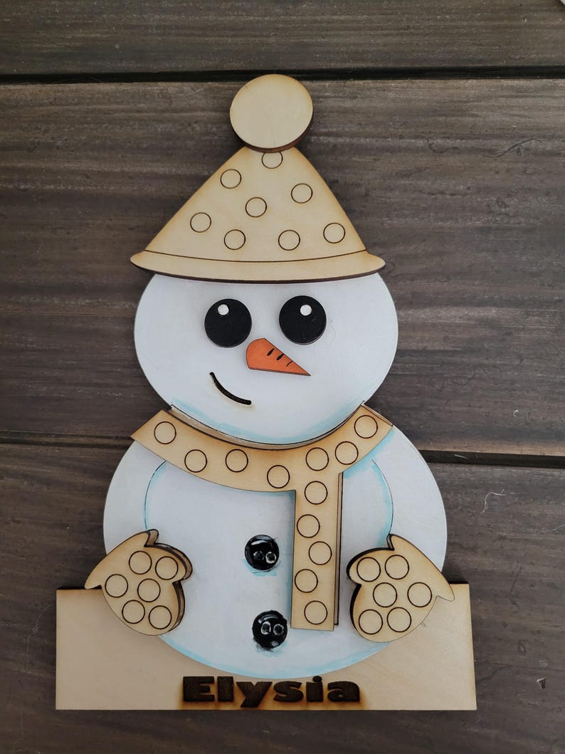 Personalized Snowman Kit With 12 Markers and 9 Velcro Accessories for ...