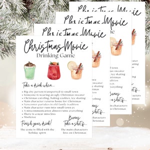 Hallmark Christmas Movie Drinking Game, Printable Holiday Game ...