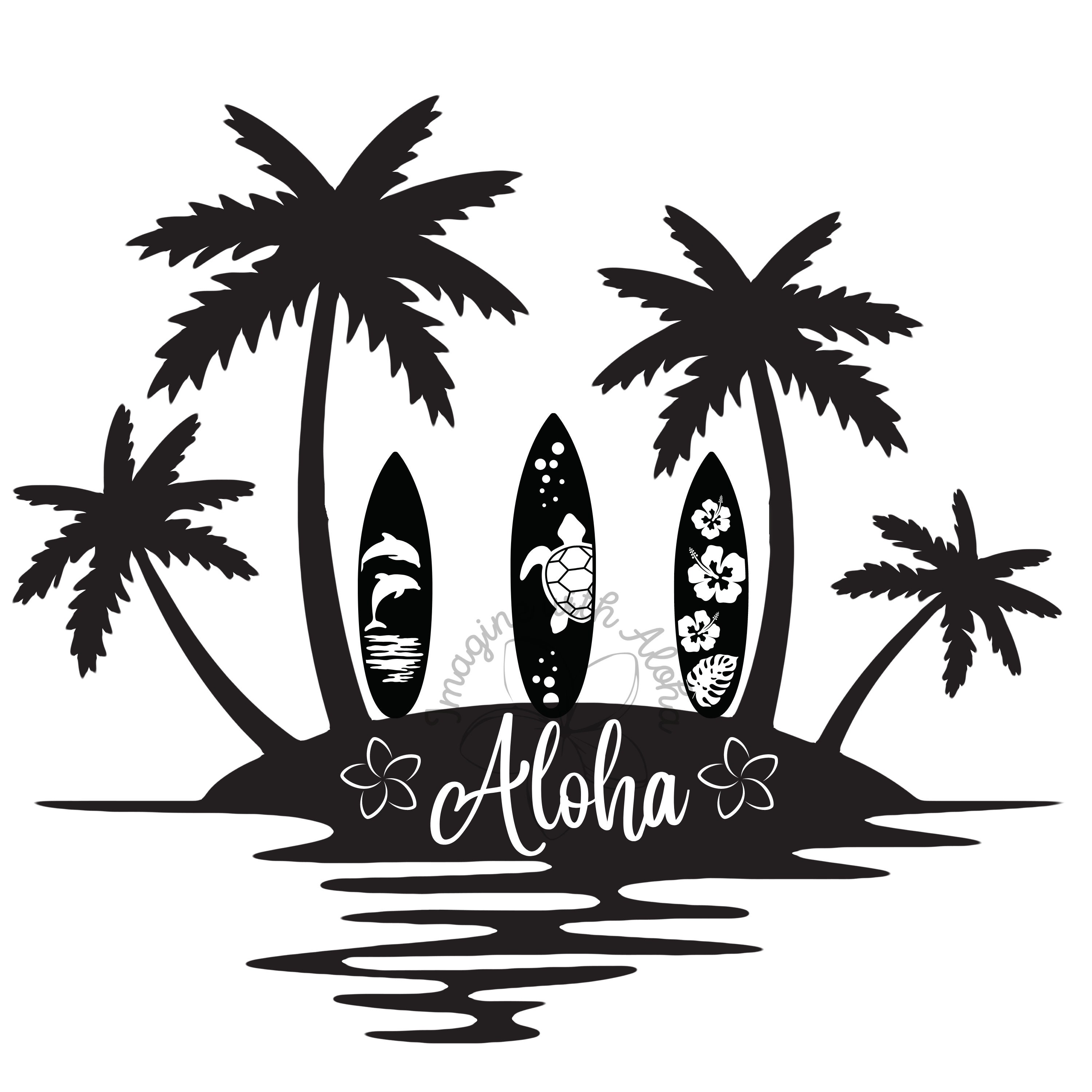 Hawaii Aloha Designed Svg Hawaii SVG Aloha Sticker - Etsy