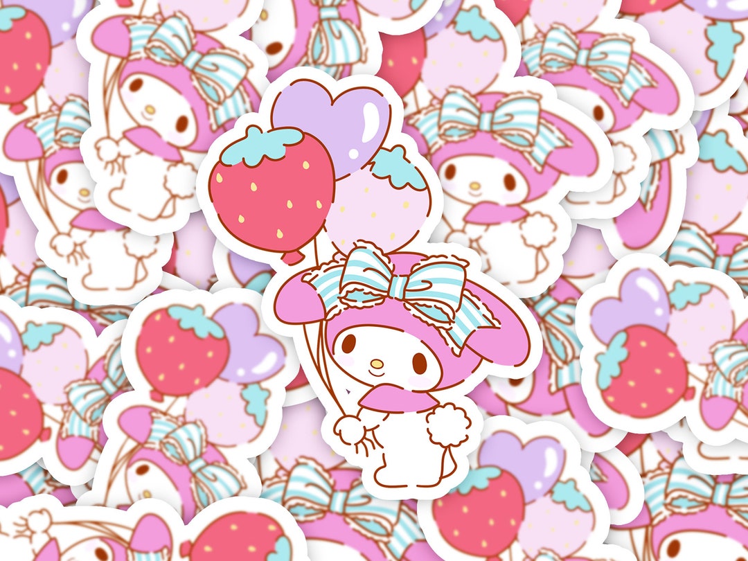 Melody With Heart Shaped Balloons Sticker Laptop Sticker Hydroflask ...