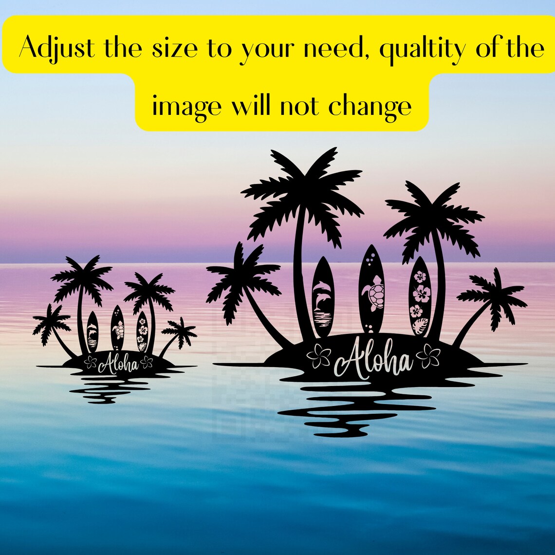 Hawaii Aloha Designed Svg Hawaii SVG Aloha Sticker - Etsy