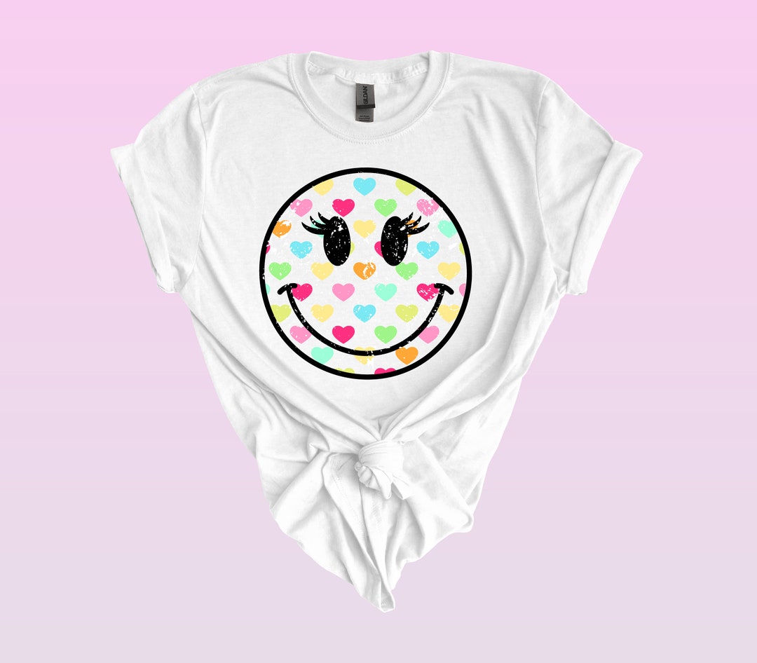 Smiley Face DTF Transfer Happy Face Iron on Transfer Ready to Press - Etsy