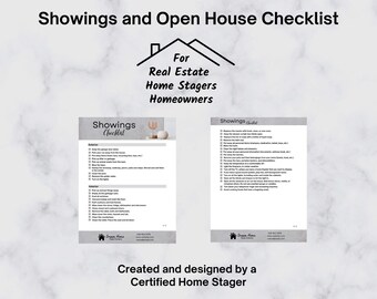 Open House Checklist Customizable Real Estate Template - Etsy