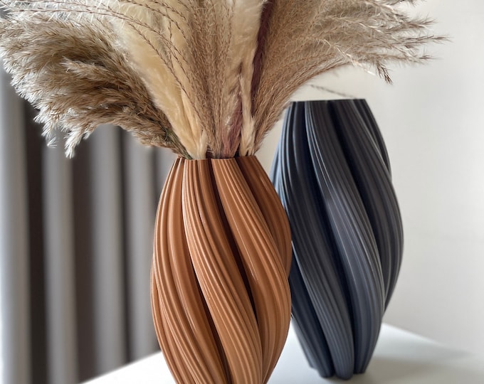 Stylish 3D Printed Vase, Modern Decorative Vase, Eco-friendly Home ...