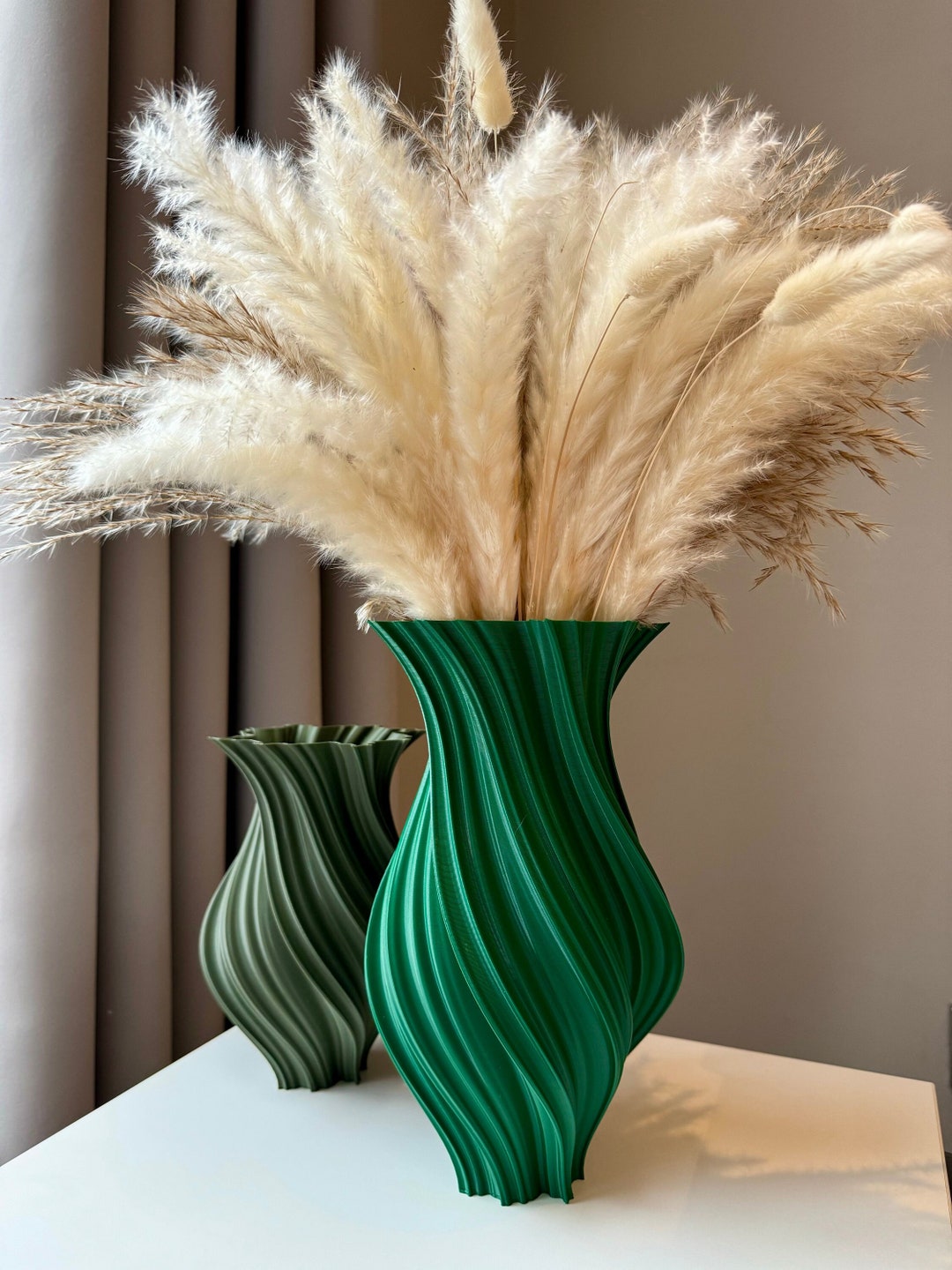 Stylish 3D Printed Vase, Modern Decorative Vase, Dried Flower Home ...