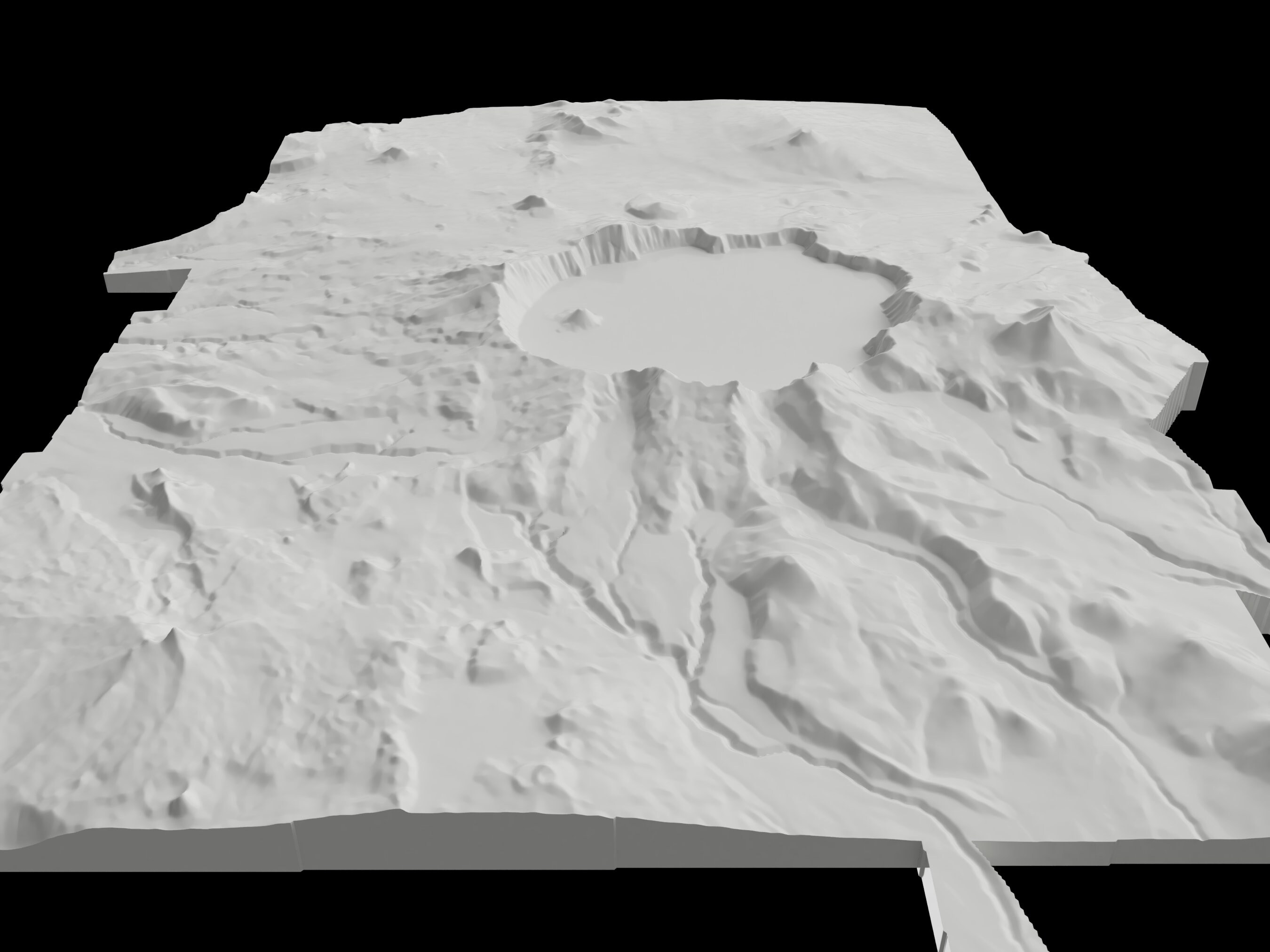 Crater Lake National Park Oregon STL File for CNC Milling 3D Printing ...
