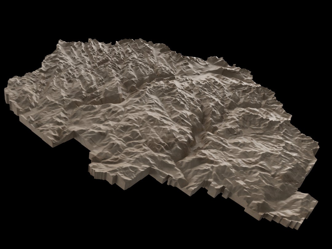 Yosemite National Park California STL File for CNC Milling 3D Printing ...