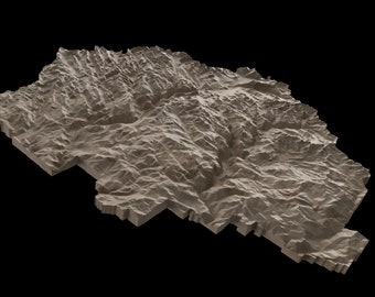 Mount Rainier National Park Washington STL File for CNC Milling 3D ...
