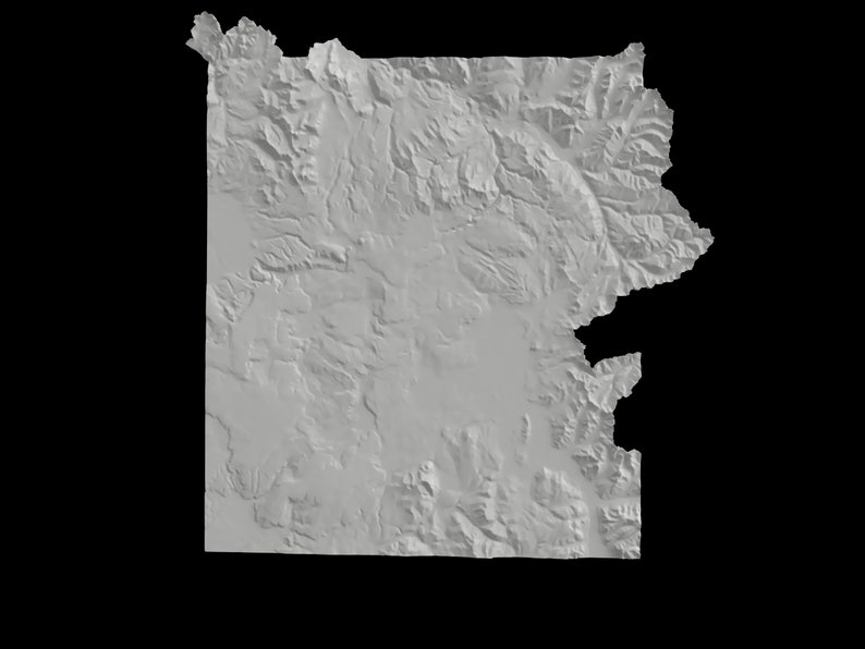 Yellowstone National Park Wyoming Montana Idaho STL File for CNC ...