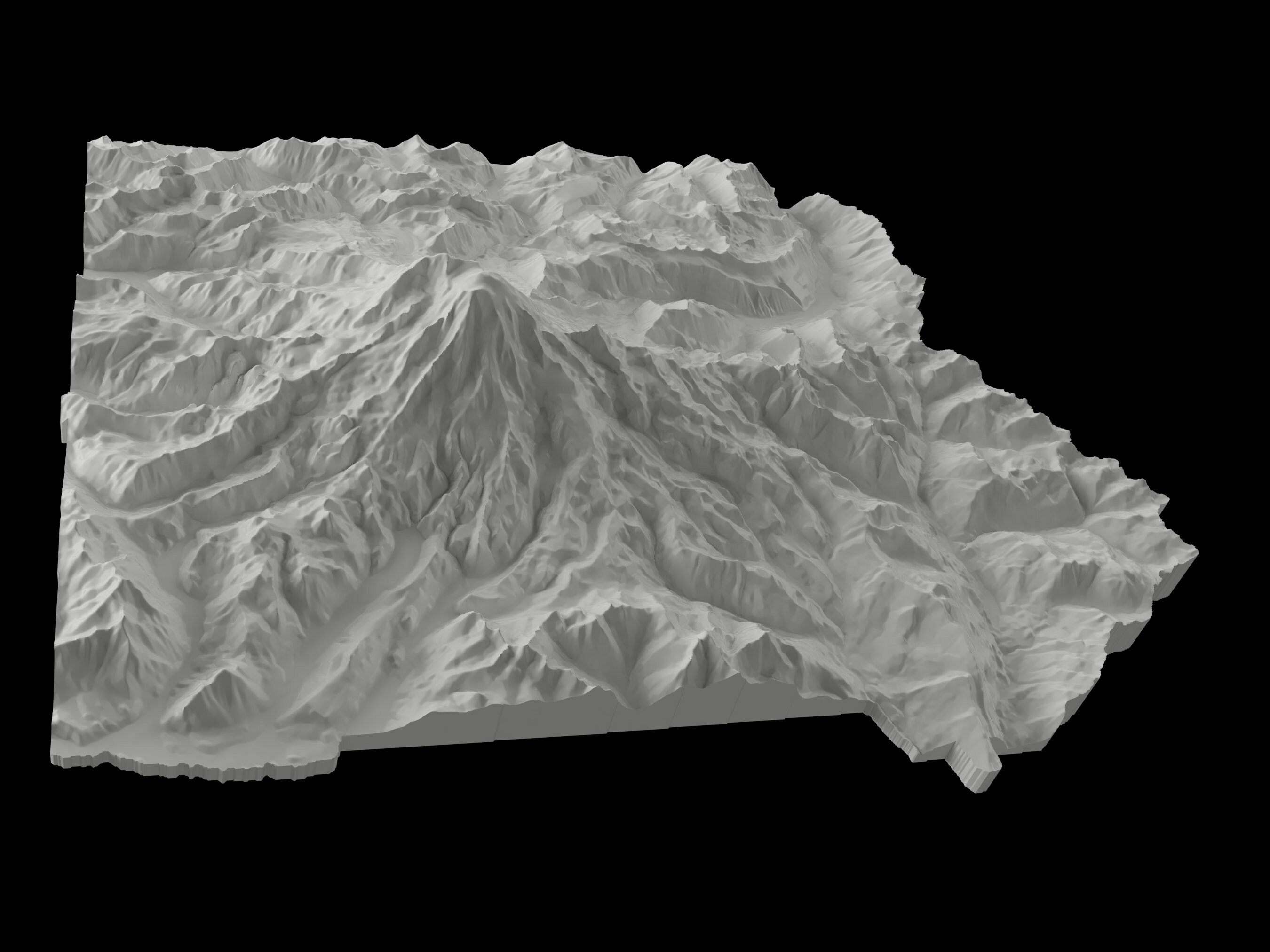 Mount Rainier National Park Washington STL File for CNC Milling 3D ...